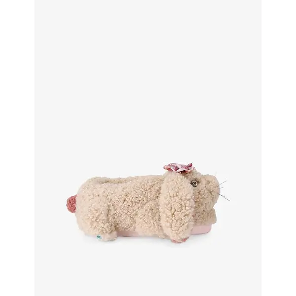 Kurt Geiger Bunny Faux-shearling Slippers - White/oth