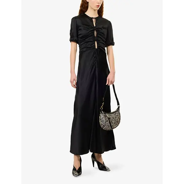 Isabel Marant Étoile Louane Gathered Silk Midi Dress