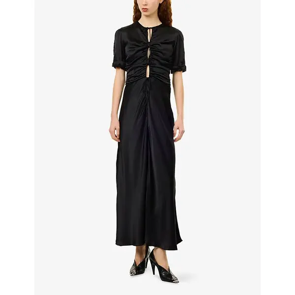Isabel Marant Étoile Louane Gathered Silk Midi Dress