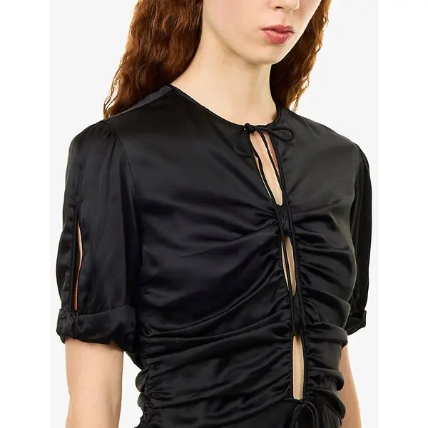 Isabel Marant Étoile Louane Gathered Silk Midi Dress