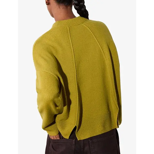 Whistles Crewneck Seam-detail Wool Jumper