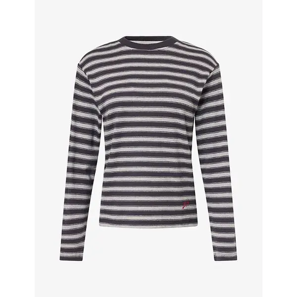 DAMSON MADDER Lilah Striped Cotton-blend T-shirt