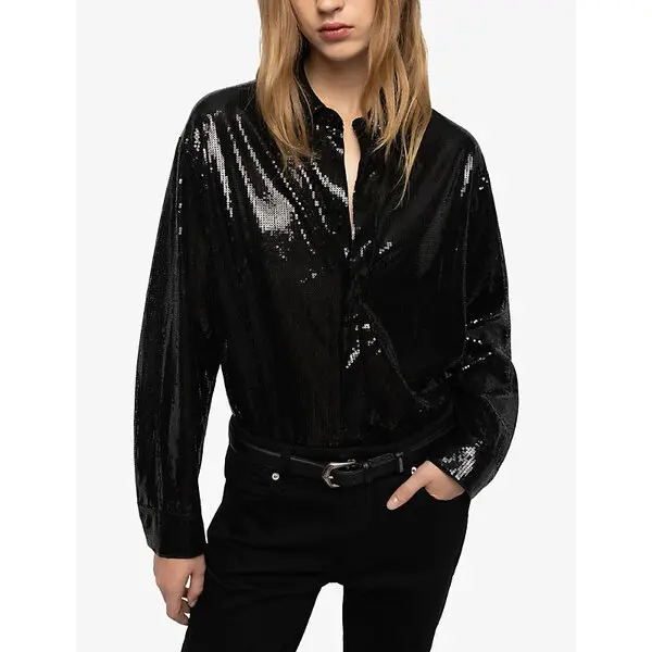 Zadig&Voltaire Tyrica Sequin-embellished Woven Shirt