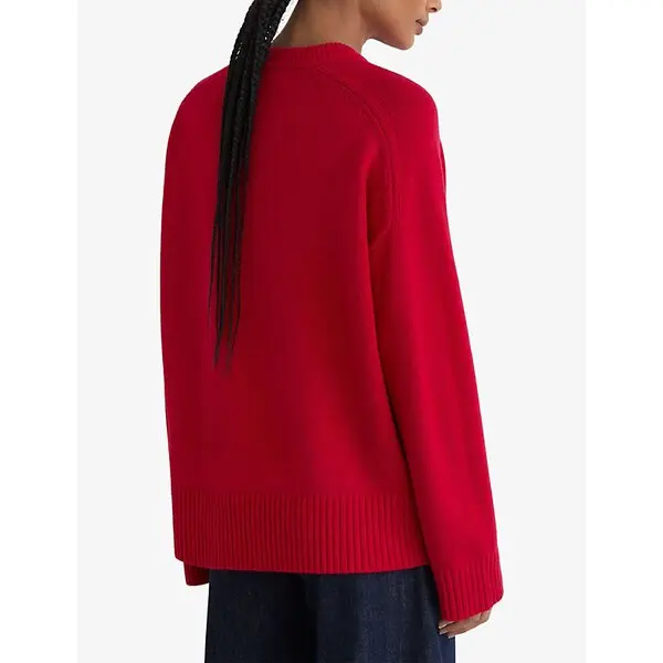 REISS Riley Long-sleeve Wool And Cashmere Jumper - Red