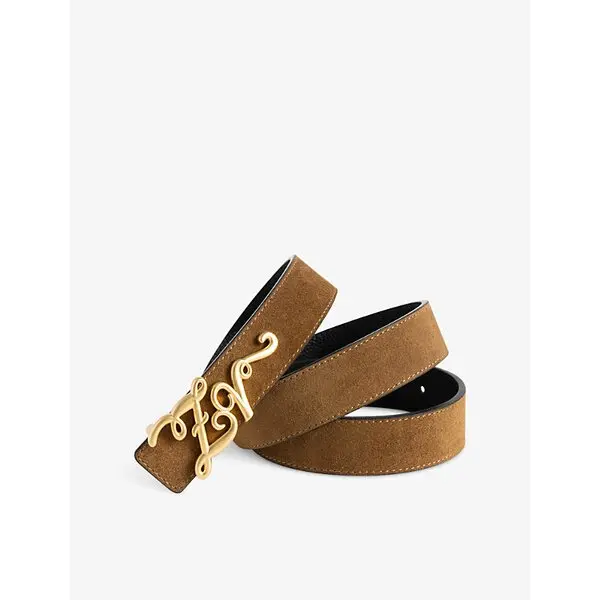 Zadig&Voltaire Zv Reversible Leather Belt - Cognac