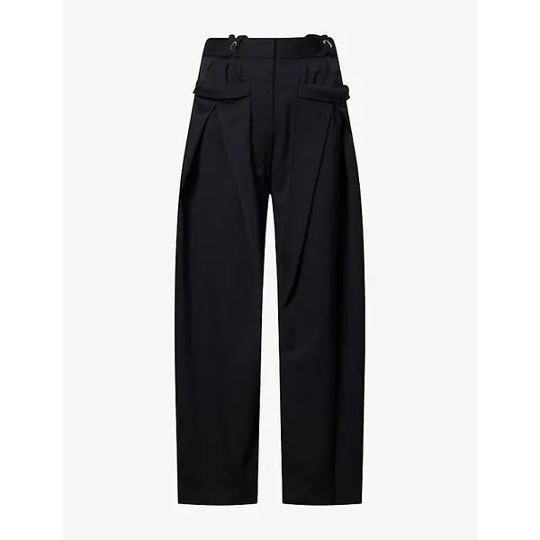 Rabanne Pantalon Straight-leg Wool Trousers