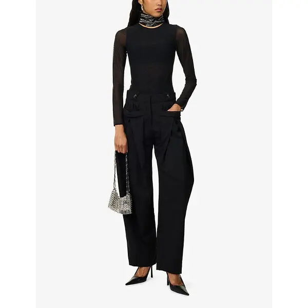 Rabanne Pantalon Straight-leg Wool Trousers