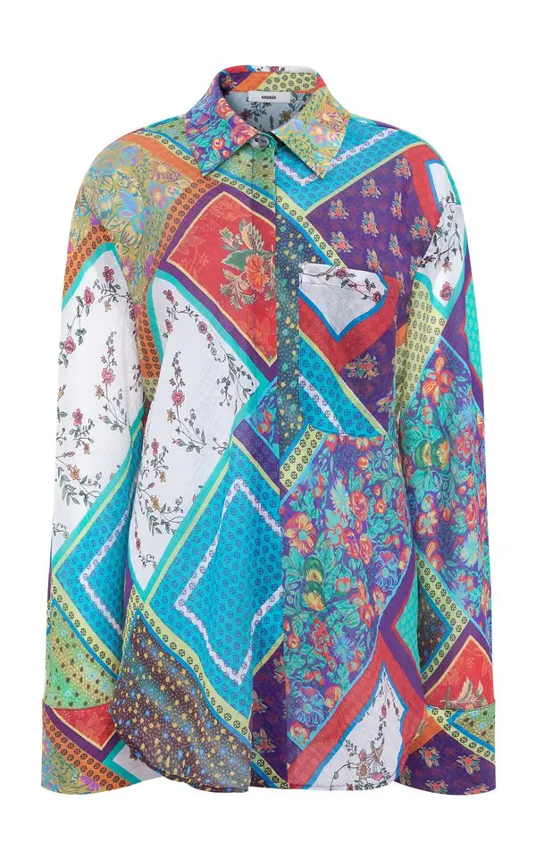 SIEDRES Lou Patchwork-print Shirt