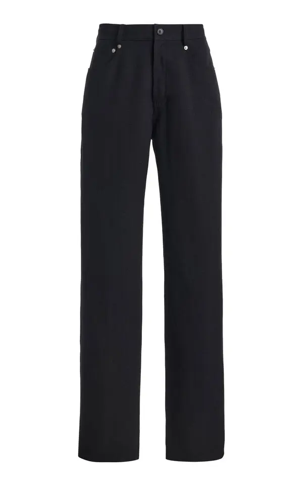 Brandon Maxwell The Reade Relaxed Wool-silk Pants