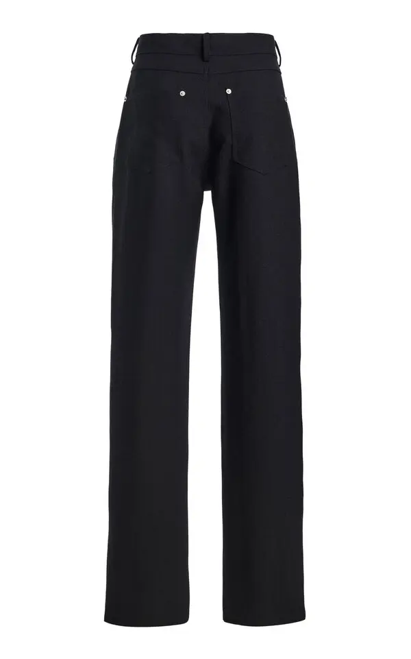 Brandon Maxwell The Reade Relaxed Wool-silk Pants