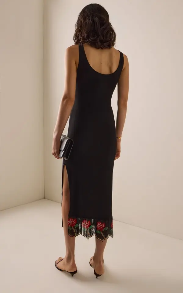 Posse Exclusive Rosanna Embellished Crepe Maxi Dress