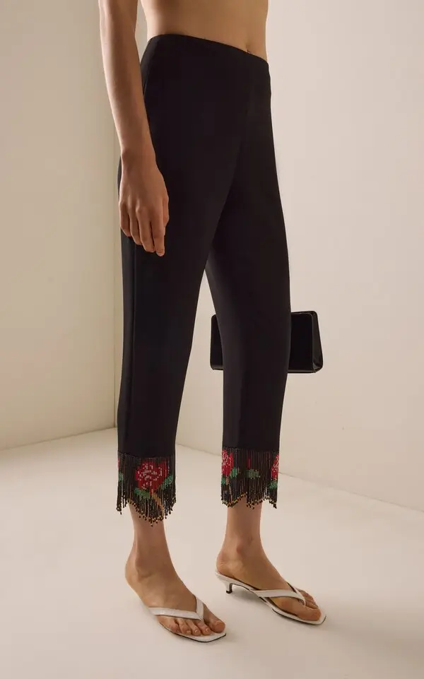 Posse Exclusive Rosanna Embellished Crepe Pants