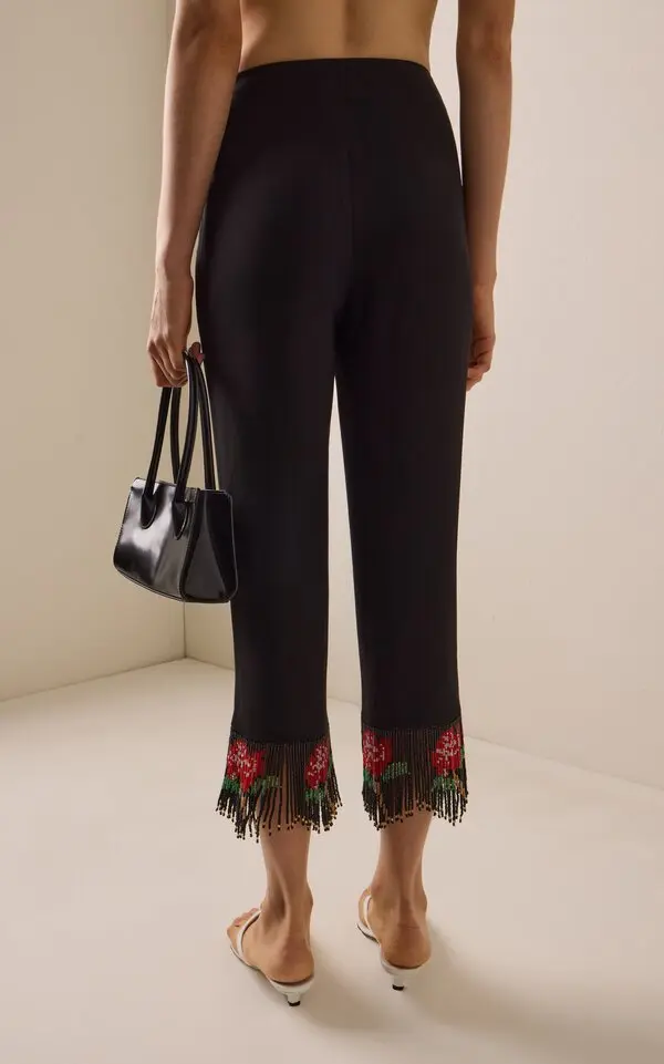 Posse Exclusive Rosanna Embellished Crepe Pants