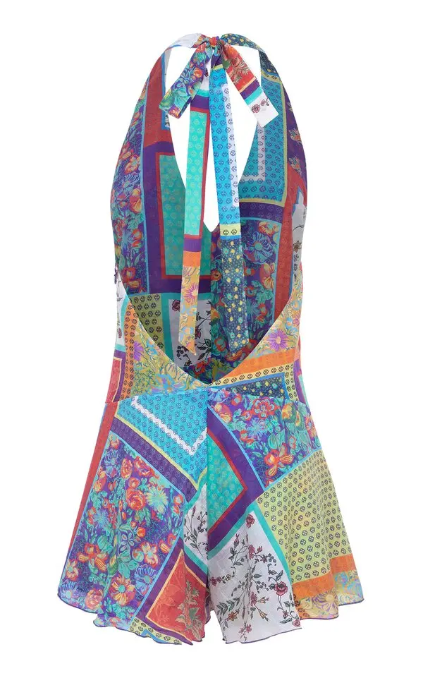 SIEDRES Suliens Patchwork-print Playsuit