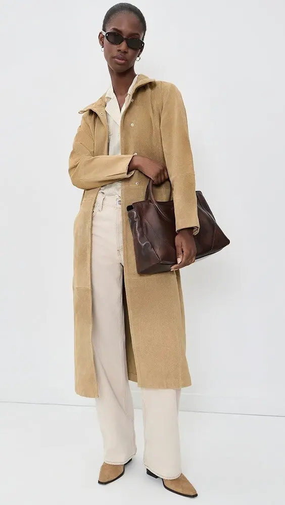 Rag & Bone Marlene Suede Trench Coat