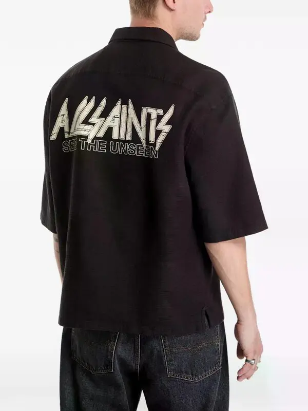 ALLSAINTS Synth Logo-print Short-sleeve Shirt