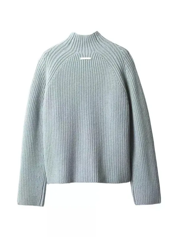 Maison Kitsuné Ribbed-knit Button-shoulder Sweater