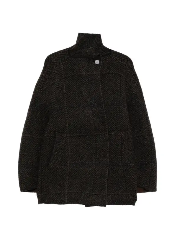 BOBOUTIC Wool Double-breasted Jacket - Blue