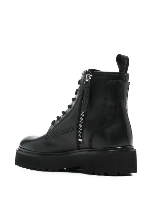 Woolrich Leather Biker Boots