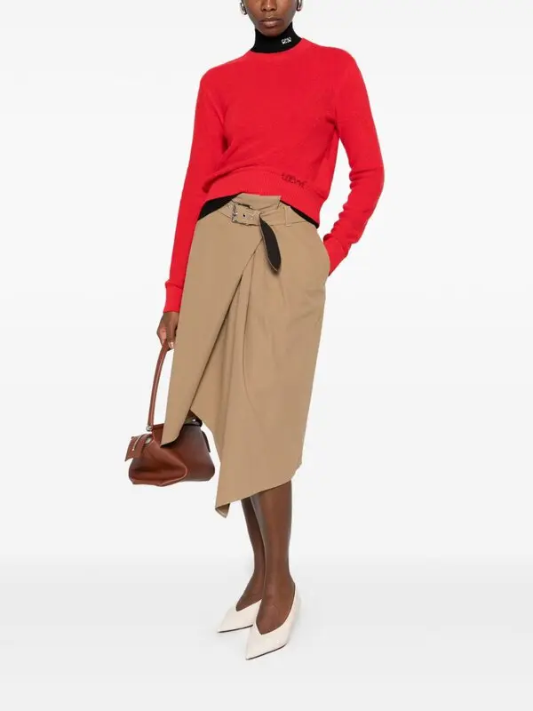 Loewe Logo Wool Sweater - Red