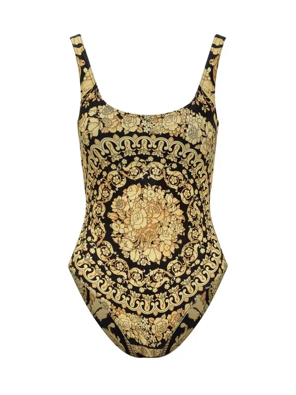 Versace Elegant Costume One-piece With Decorative Print - Nero