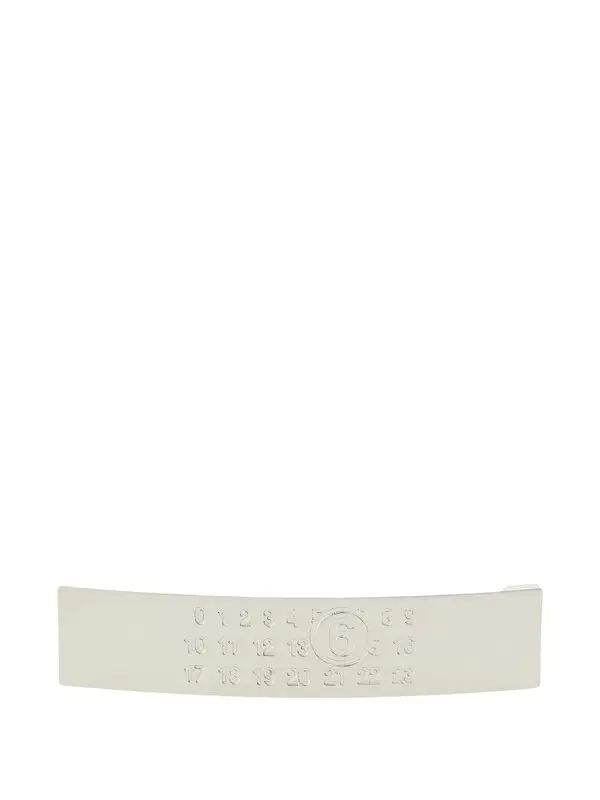 MAISON MARGIELA Wide Logo Cuff Bracelet - Silver