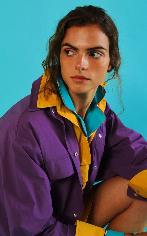 SIEDRES Vento Cotton-blend Color-block Jacket