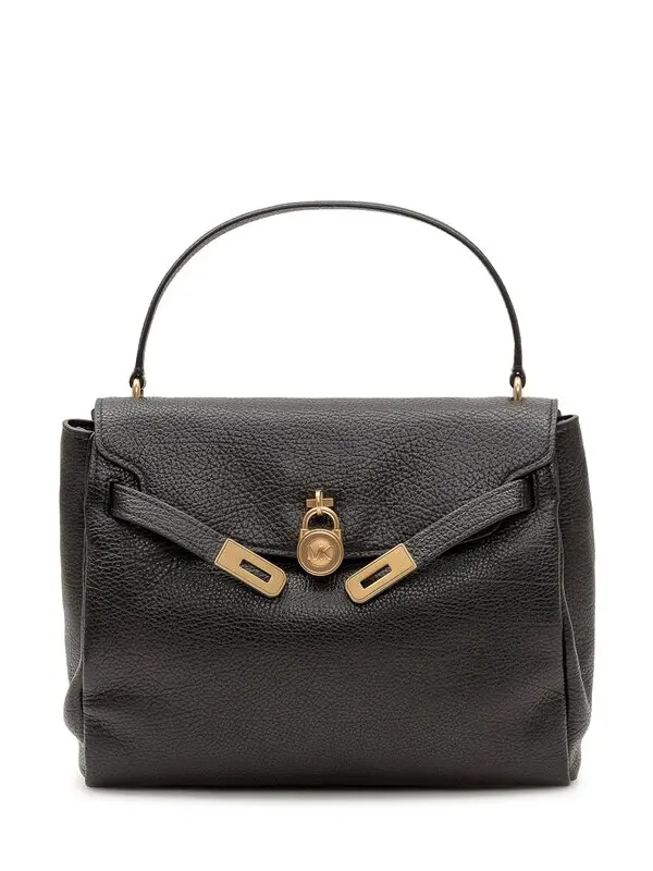 Michael Kors Large Flap Satchel Shoulder Bag - Black