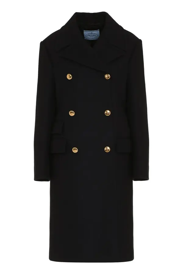 Prada Stylish Virgin Wool Jacket With Lapel Collar