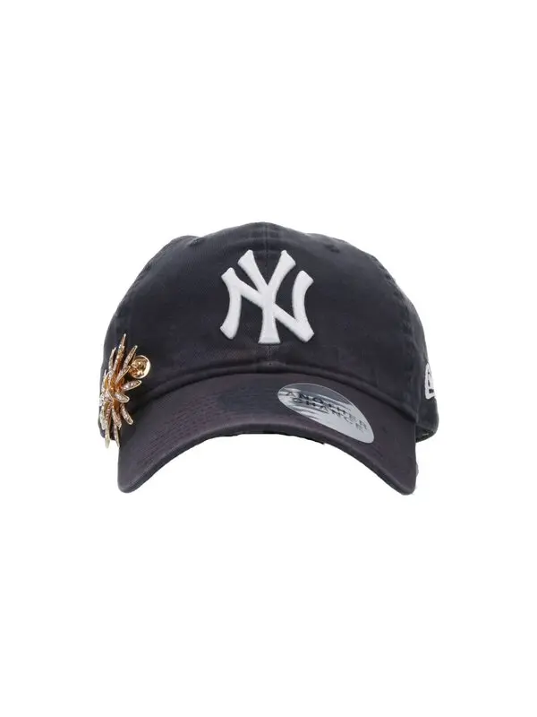 ANOTHER CHANCE Embellished Baseball Cap - Blue