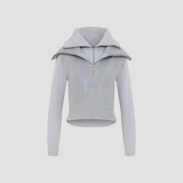 Balenciaga Double Collar Wool Sweater