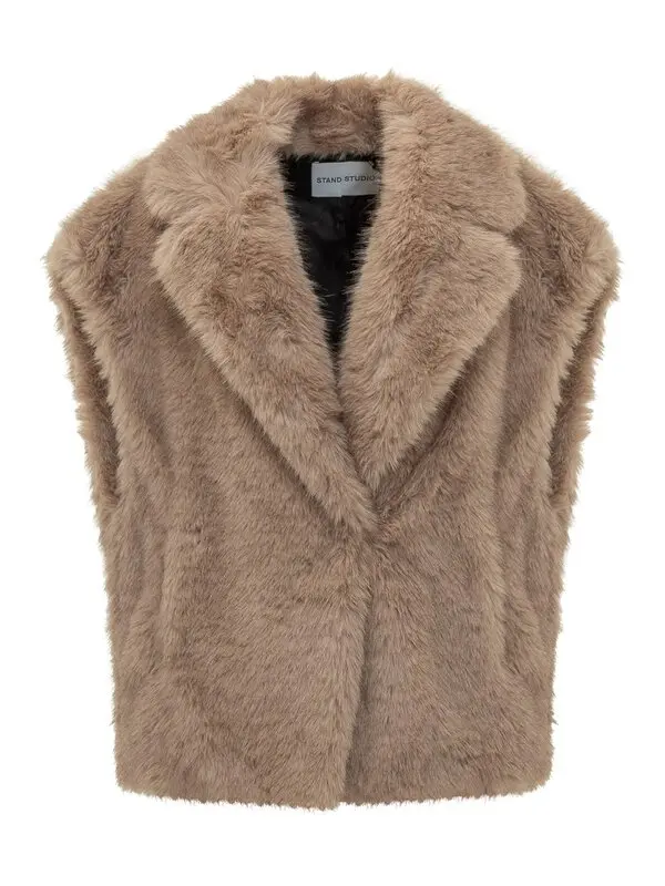 STAND STUDIO Kinley Mini Vest - Beige