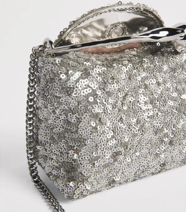 Erdem Mini Sequin-embellished Bloom Top-handle Bag