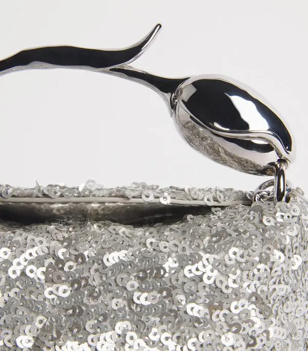 Erdem Mini Sequin-embellished Bloom Top-handle Bag