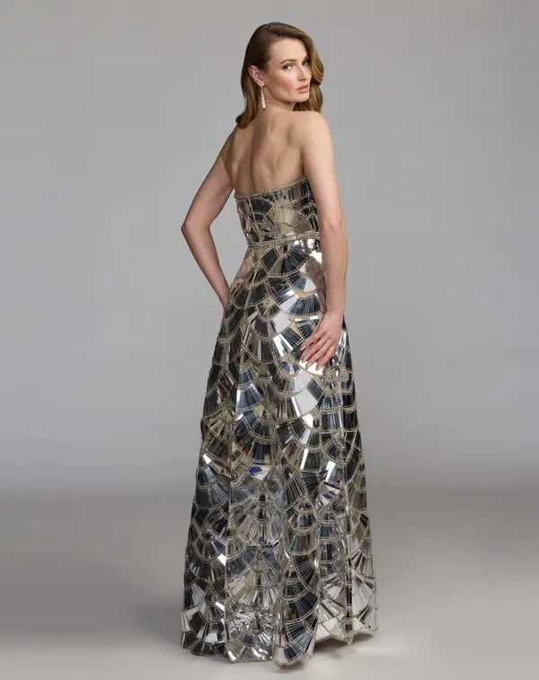 MAC DUGGAL COLLECTION Hand Embellished Strapless Ball Gown