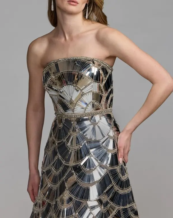MAC DUGGAL COLLECTION Hand Embellished Strapless Ball Gown