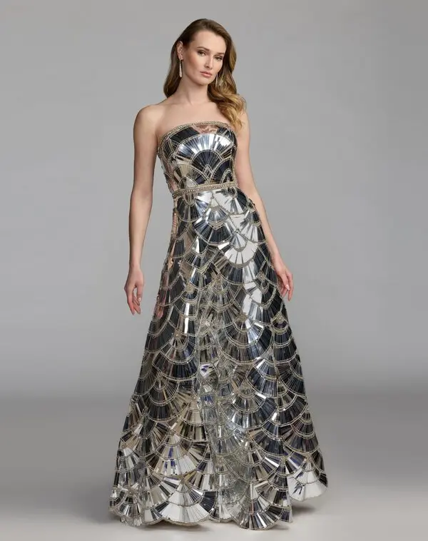 MAC DUGGAL COLLECTION Hand Embellished Strapless Ball Gown