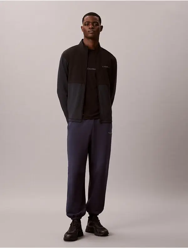 Calvin Klein Sport Jersey Zip Jacket - Black