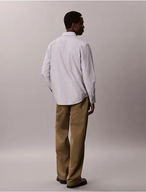 Calvin Klein End-on-end Washed Classic Shirt - Grey