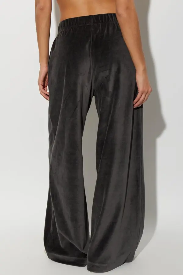 EA7 Velvet Track Pants With Logo - Grey