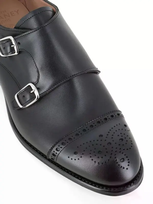 CHEANEY Brogue Double-strap Monk Shoes
