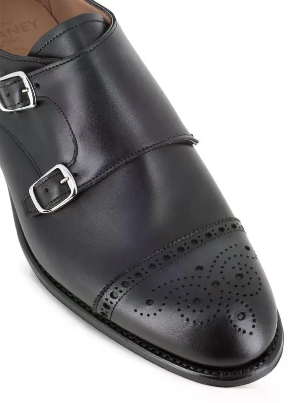 CHEANEY Brogue Double-strap Monk Shoes