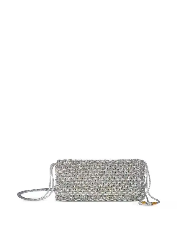HIBOURAMA Aurora Crystal-embellished Clutch Bag - Silver