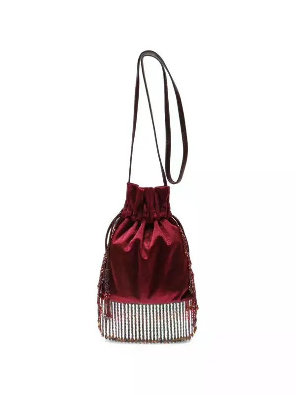 Malìparmi Rugiada Beaded Velvet Bucket Bag