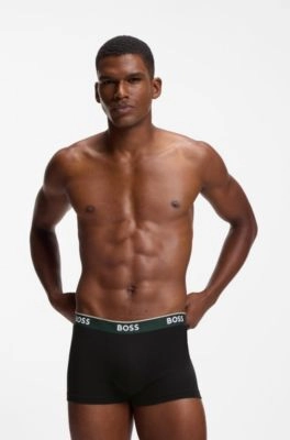 BOSS Three-pack Stretch-cotton Trunks