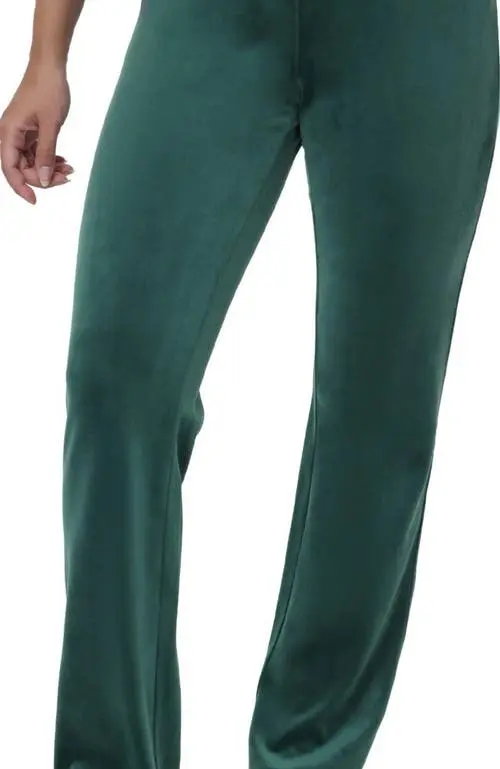 Juicy Couture Rib Waist Velour Track Pants With Rhinestone Bling - Junebug