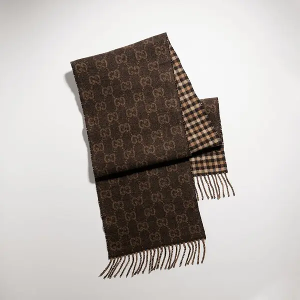 Gucci Reversible Wool Cashmere Scarf
