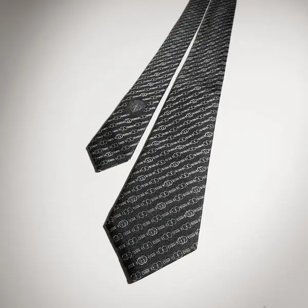 Gucci Interlocking G Belt Silk Jacquard Tie