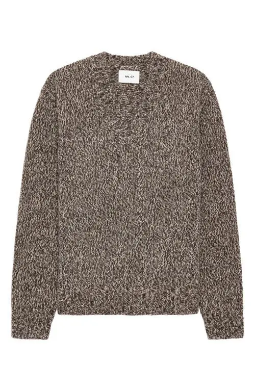 Nn07 Flint V-neck Wool Blend Sweater - Deep Truffle