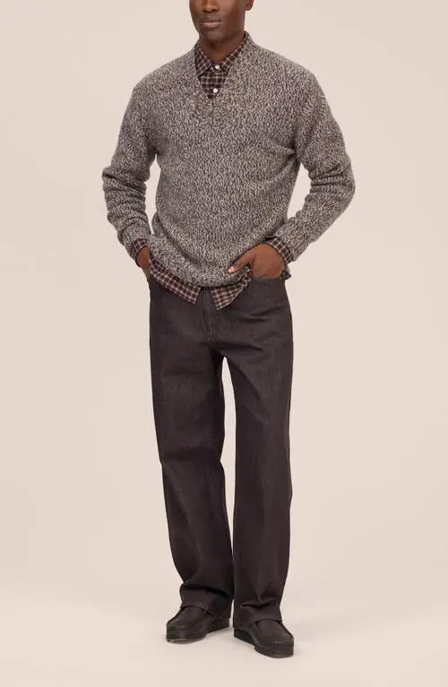 Nn07 Flint V-neck Wool Blend Sweater - Deep Truffle